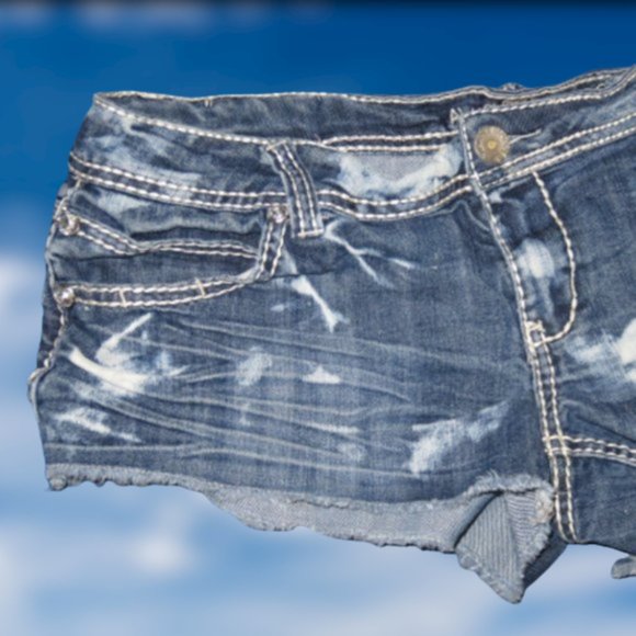 Almost Famous | Shorts | Almost Famous Bleach Splash Distressed Dark ...
